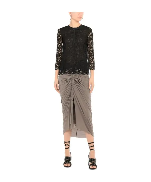 Dolce & Gabbana Solid-colored Satin Long-sleeve Top