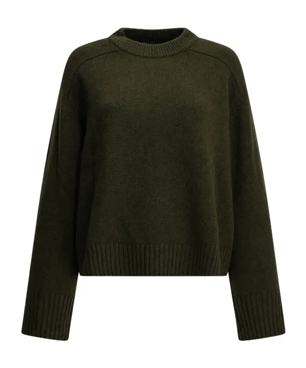 Soeur Ribbed Knit Crew Neck Pullover Sweater - Black