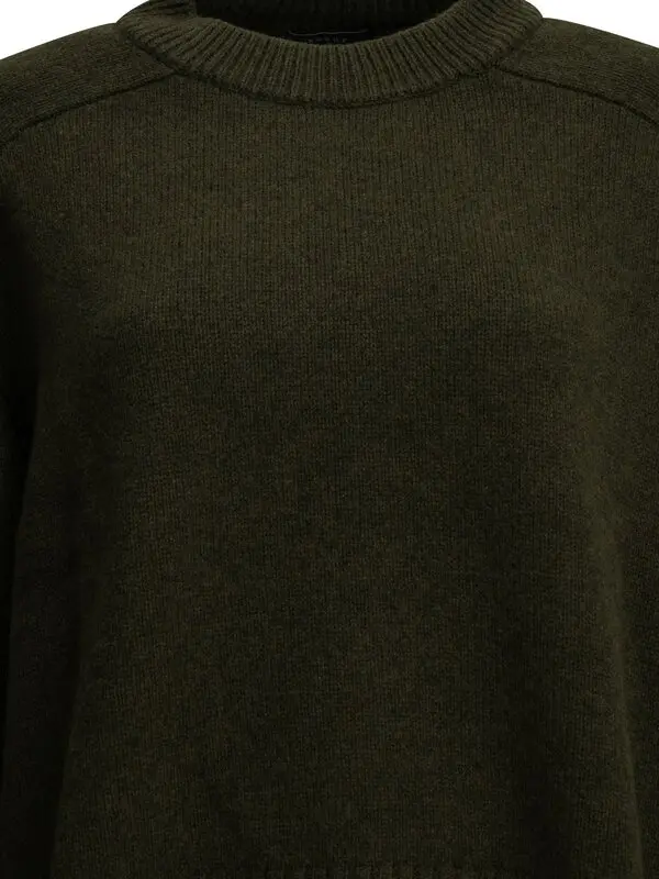 Soeur Ribbed Knit Crew Neck Pullover Sweater - No