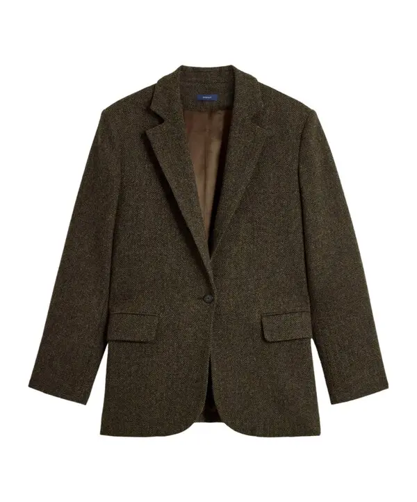 Soeur Herringbone-weave Single-breasted Jacket
