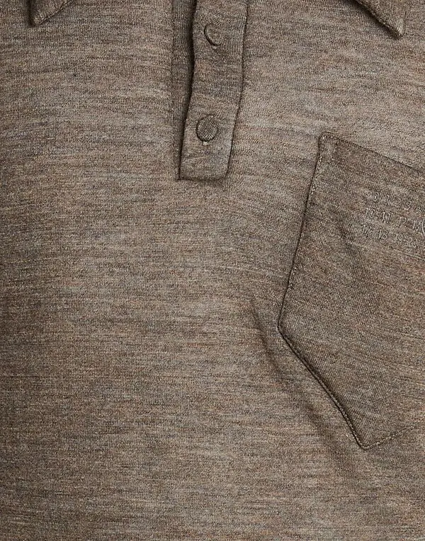 MAISON MARGIELA Solid-color Wool Short-sleeve Knit Shirt