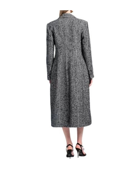 Dolce & Gabbana Houndstooth Woolen Trench Coat