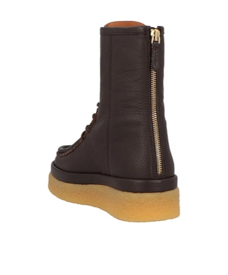 Chloé Solidcolor Laceup Ankle Boots