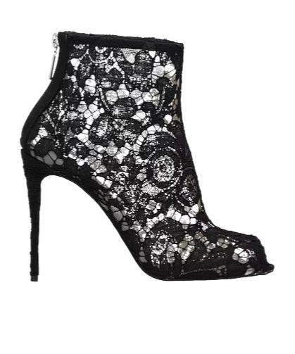 Dolce & Gabbana Minimalist Opentoe Ankle Boots - Black