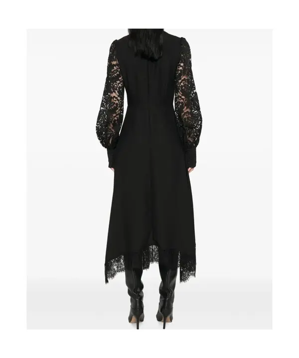 ERMANNO FIRENZE Asymmetrical Dress With Lace Splicing