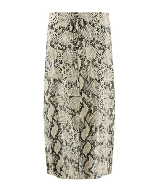 ALYSI Snakeprint Midi Pencil Skirt