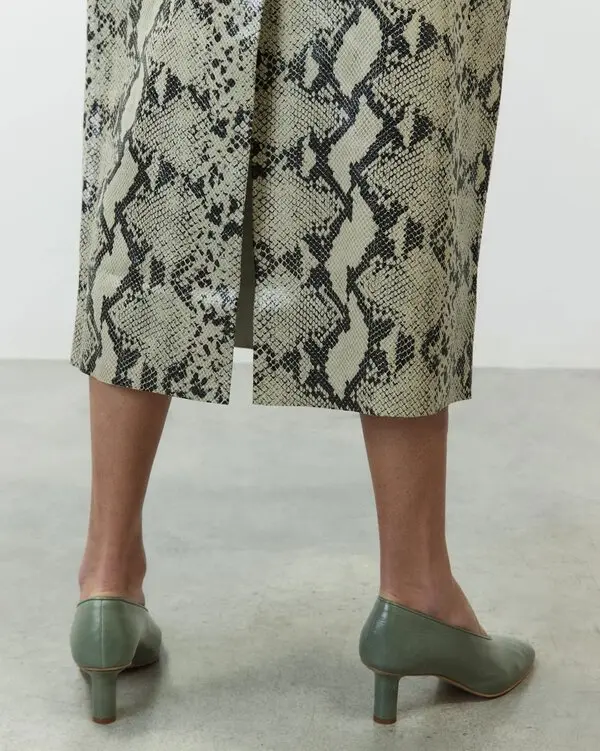 ALYSI Snakeprint Midi Pencil Skirt