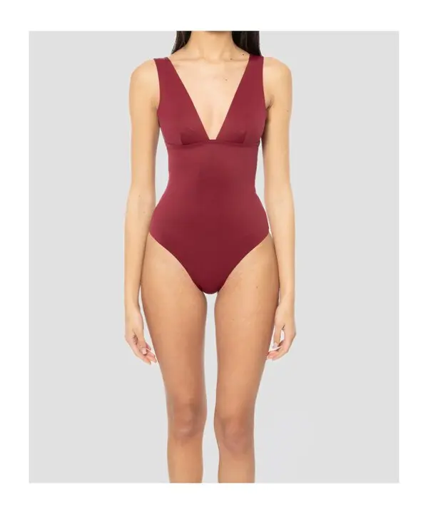 MC2 SAINT BARTH V-neck One-piece Swimsuit
