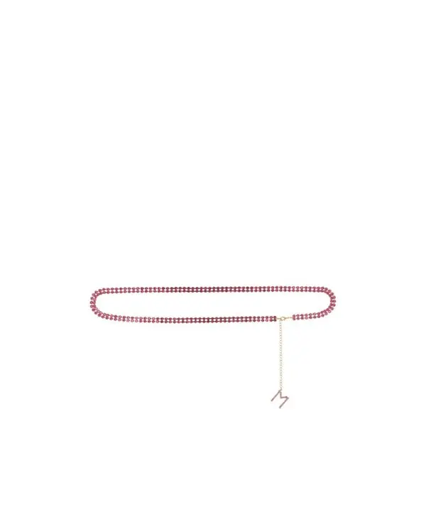 Magda Butrym Embellished Chain Belt - Pink