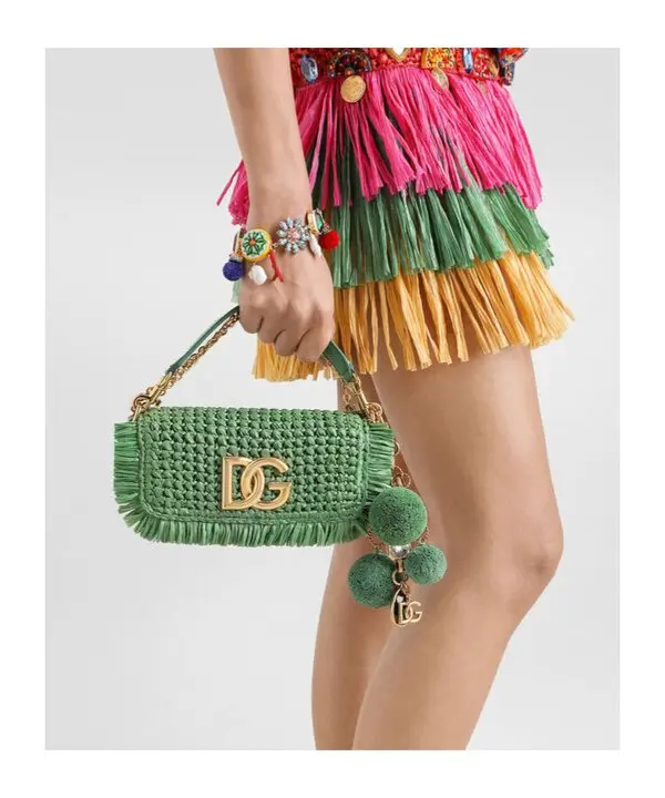Dolce & Gabbana 3.5 Shoulder Bag In Raffia