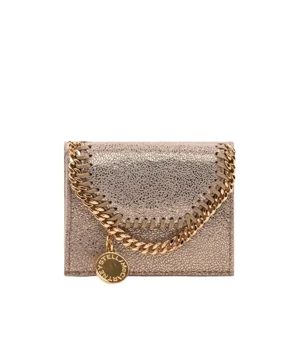 Stella McCartney Logo-engraved Chain Wallet - Nude