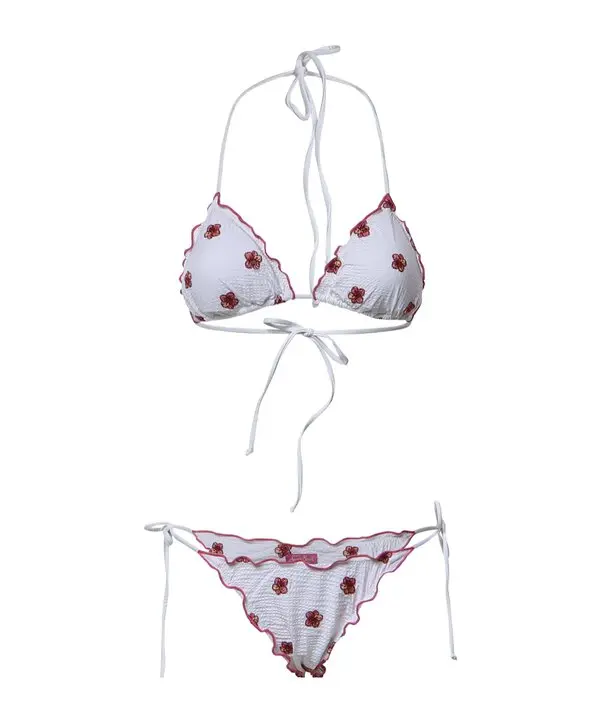 MC2 SAINT BARTH Triangle Bikini With Print