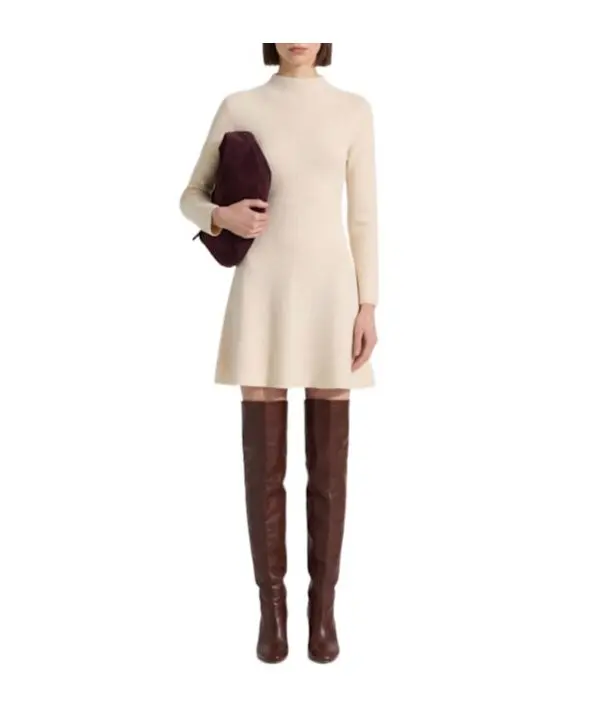 Magda Butrym Long-sleeve Dress With High Neck