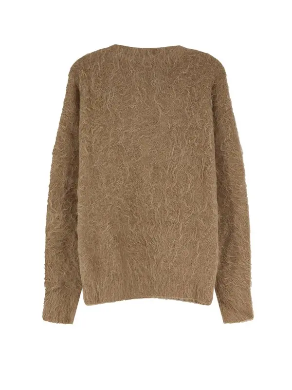 ALYSI Fluffy Vneck Button Cardigan