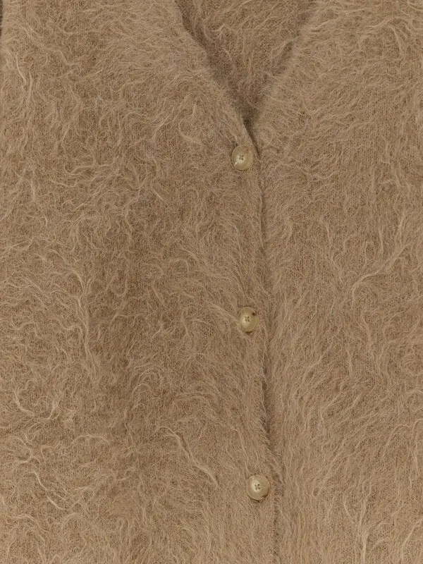 ALYSI Fluffy Vneck Button Cardigan