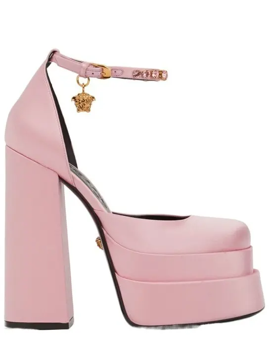 Versace Square-toe Platform Block Heels
