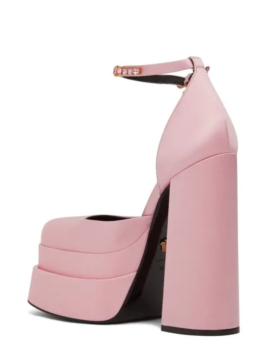 Versace Square-toe Platform Block Heels