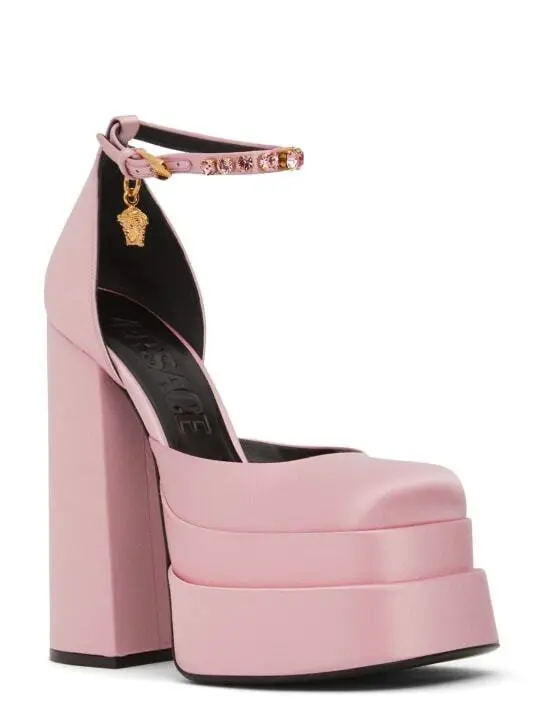 Versace Squaretoe Block Heels