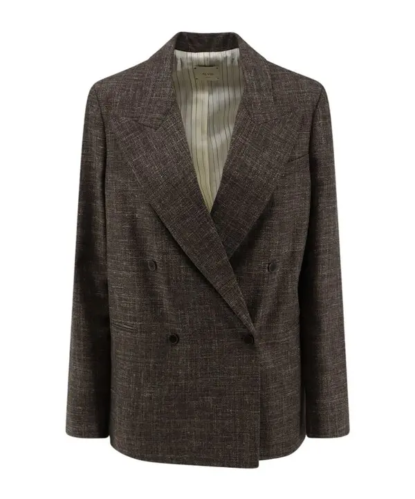 ALYSI Double-breasted Peak-lapel Blazer
