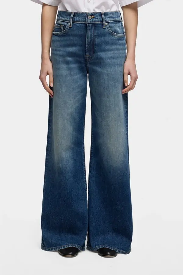 7 For All Mankind Highwaisted Wideleg Jeans