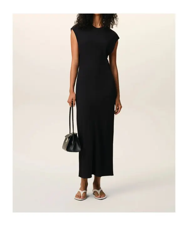 AMI Paris Zigzag Stitch Sheath Dress