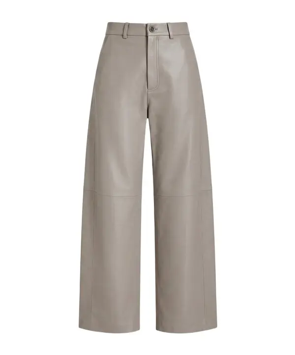 ALYSI Highwaisted Paneled Wideleg Trousers - Grey