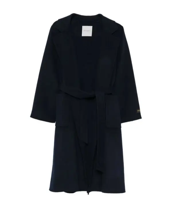 ERMANNO FIRENZE Belted Coat With Notched Lapels