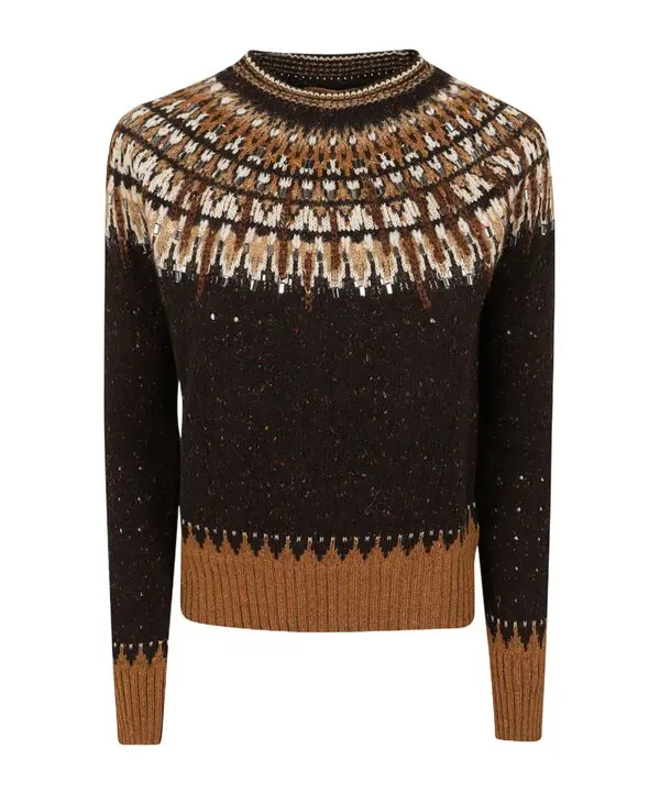 Ermanno Scervino Embellished Fair Isle Sweater
