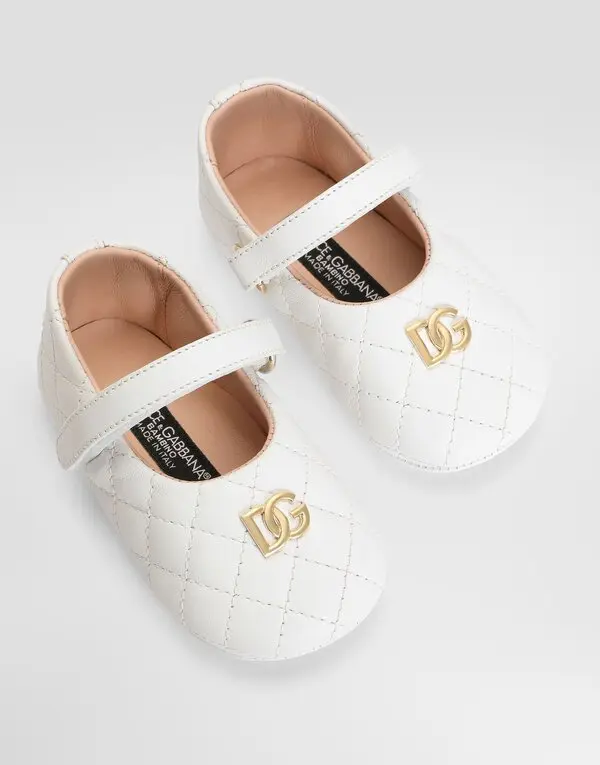 Dolce & Gabbana Quilted Logo-plaque Ballet Flats