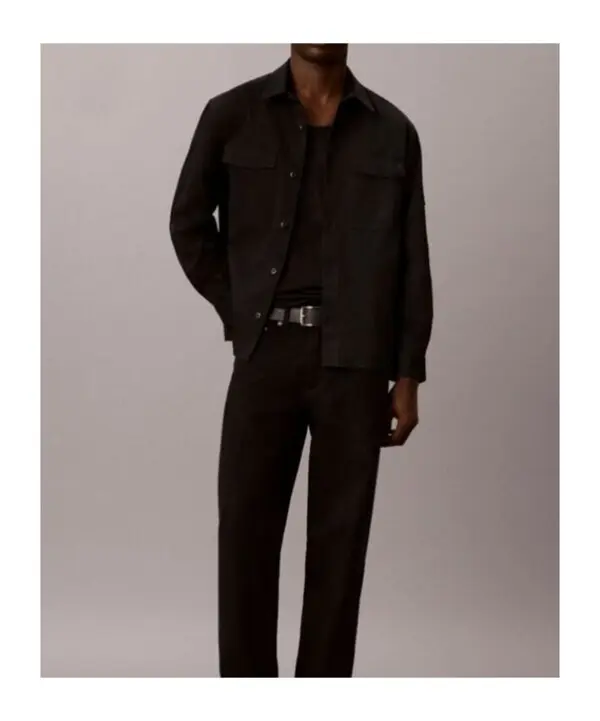 Calvin Klein Logo-embroidered Pocket-detail Overshirt