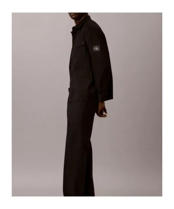 Calvin Klein Logo-embroidered Pocket-detail Overshirt