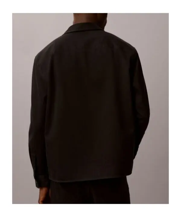 Calvin Klein Logo-embroidered Pocket-detail Overshirt