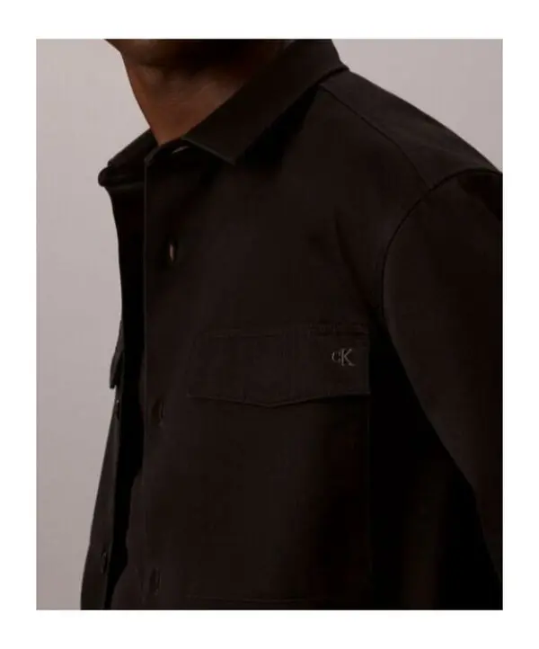 Calvin Klein Logo-embroidered Pocket-detail Overshirt