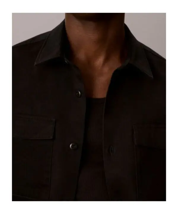 Calvin Klein Logo-embroidered Pocket-detail Overshirt
