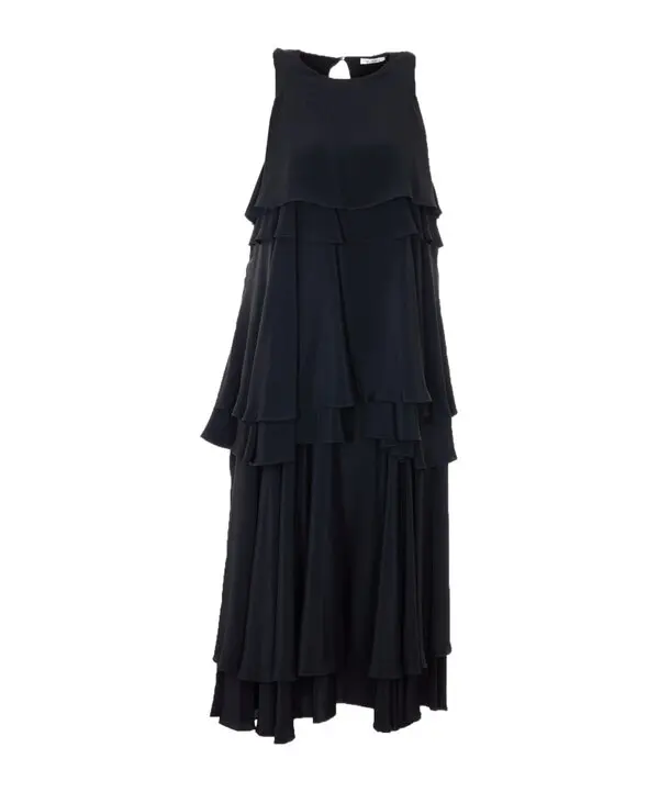 AMI Paris Ruffled Sleeveless Long Dress