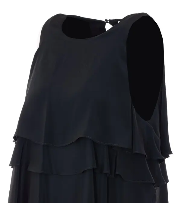 AMI Paris Ruffled Sleeveless Long Dress