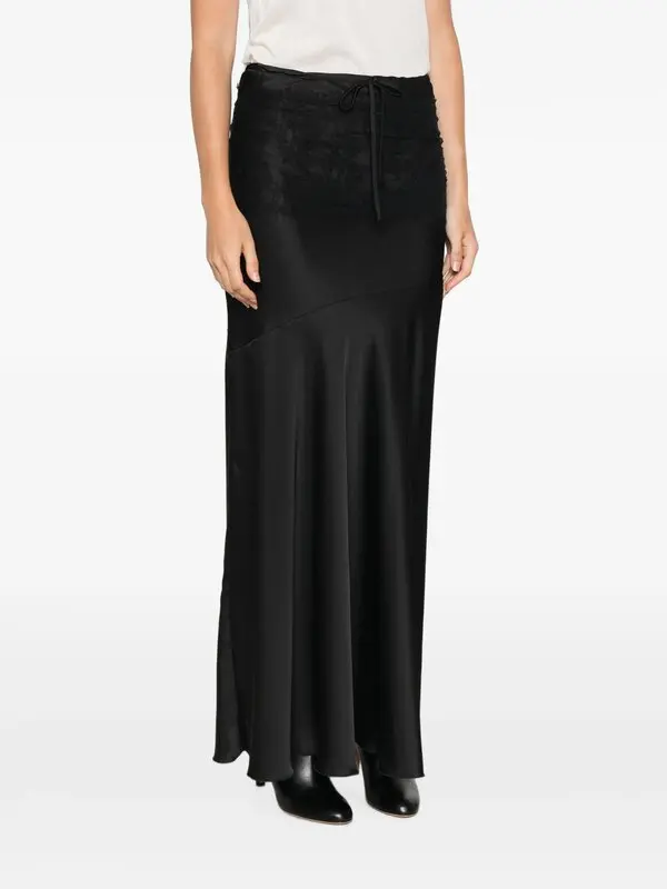 ERMANNO FIRENZE Lace-panel Drawstring Skirt
