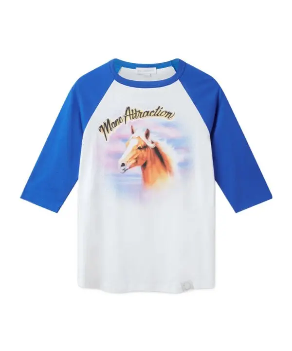 Stella McCartney Airbrushed Horse Baseball T-shirt - White