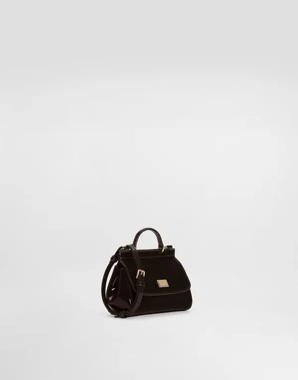 Dolce & Gabbana Sicily Shoulder And Crossbody Bag In Patent Leather - Brown