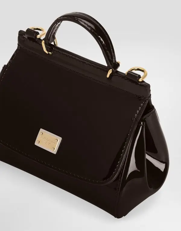 Dolce & Gabbana Sicily Shoulder And Crossbody Bag In Patent Leather - Brown
