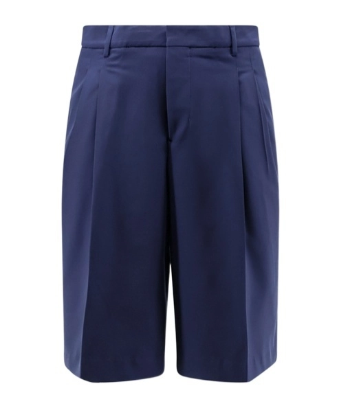 AMI Paris Pleated Tailored Shorts - Navy