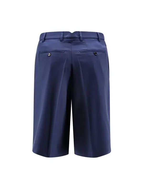 AMI Paris Pleated Tailored Shorts - Navy