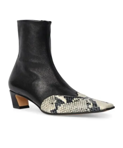 Khaite Ankle Boots With Contrast Toe