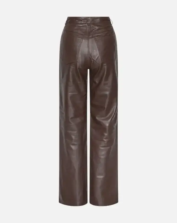 ROTATE BY BIRGER CHRISTENSEN Straight Leather Pants