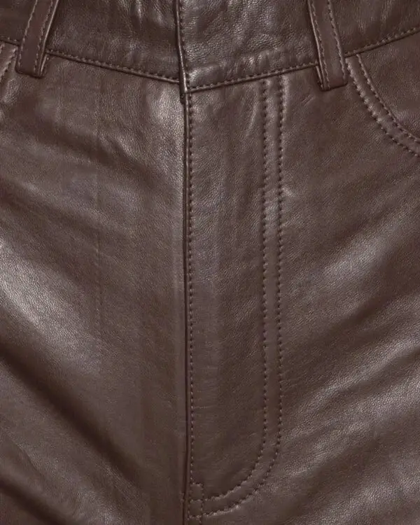 ROTATE BY BIRGER CHRISTENSEN Straight Leather Pants