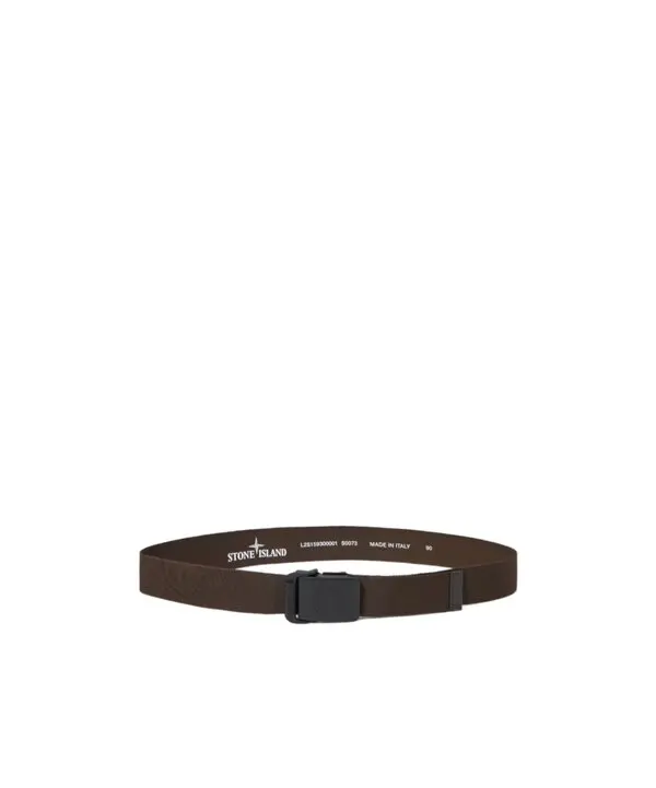 Stone Island Belt With Compass Logo Buckle - Ochre