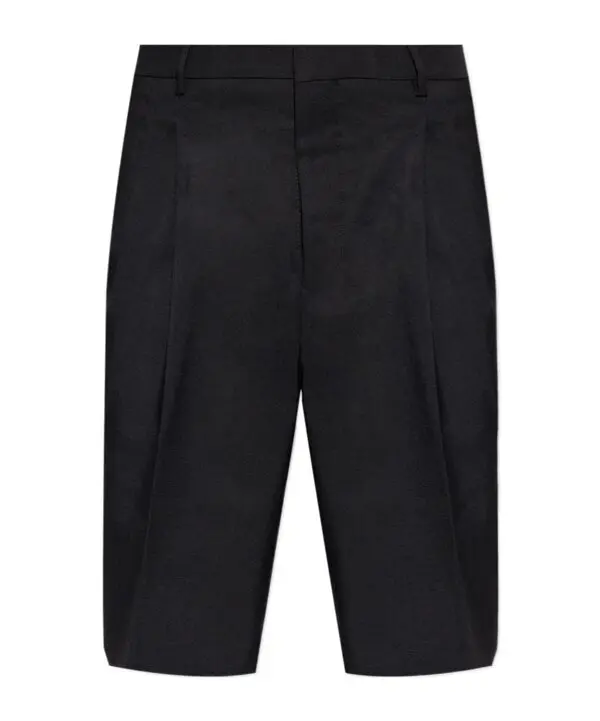 AMI Paris High Waist Wide Bermuda Shorts