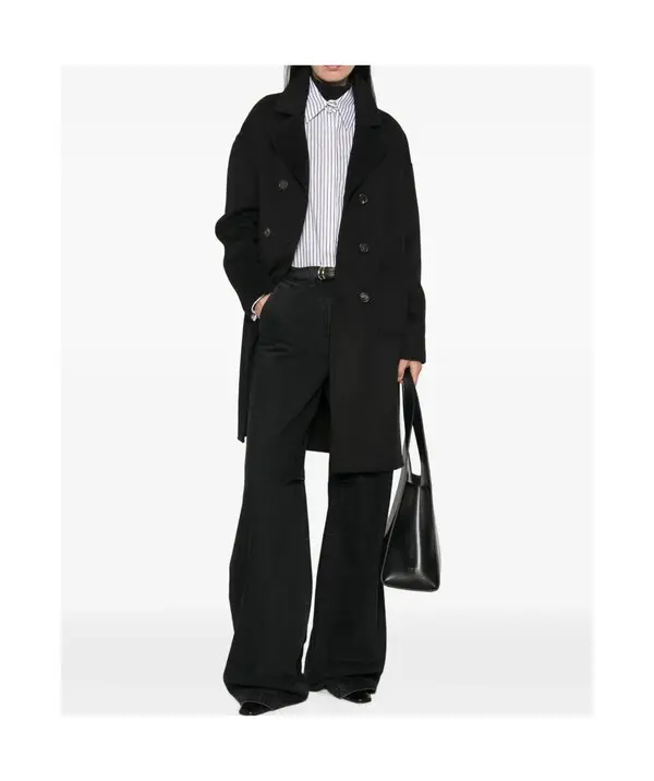 ERMANNO FIRENZE Double-breasted Long-sleeved Coat