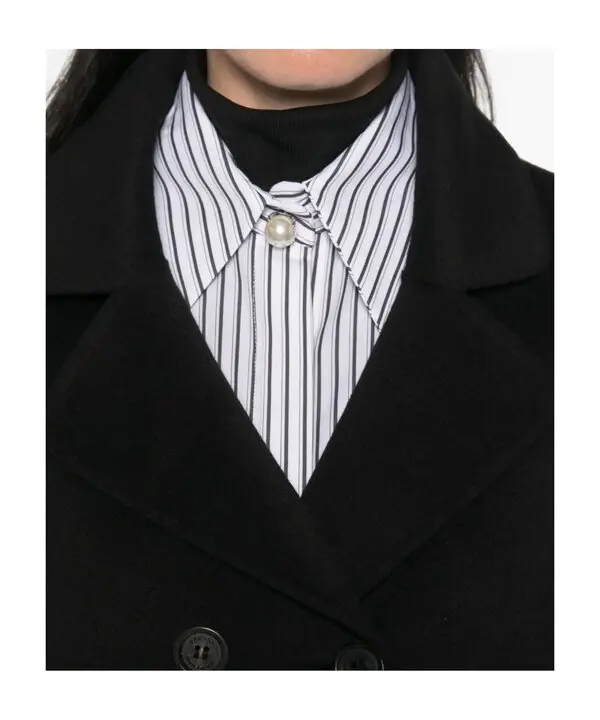 ERMANNO FIRENZE Double-breasted Long-sleeved Coat