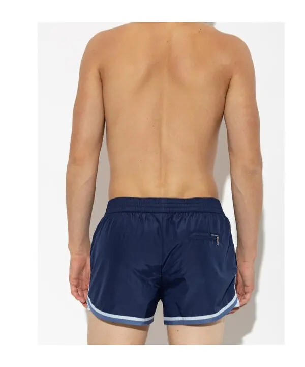 Dolce & Gabbana Dolce Gabbana Logo Embroidered Swim Shorts